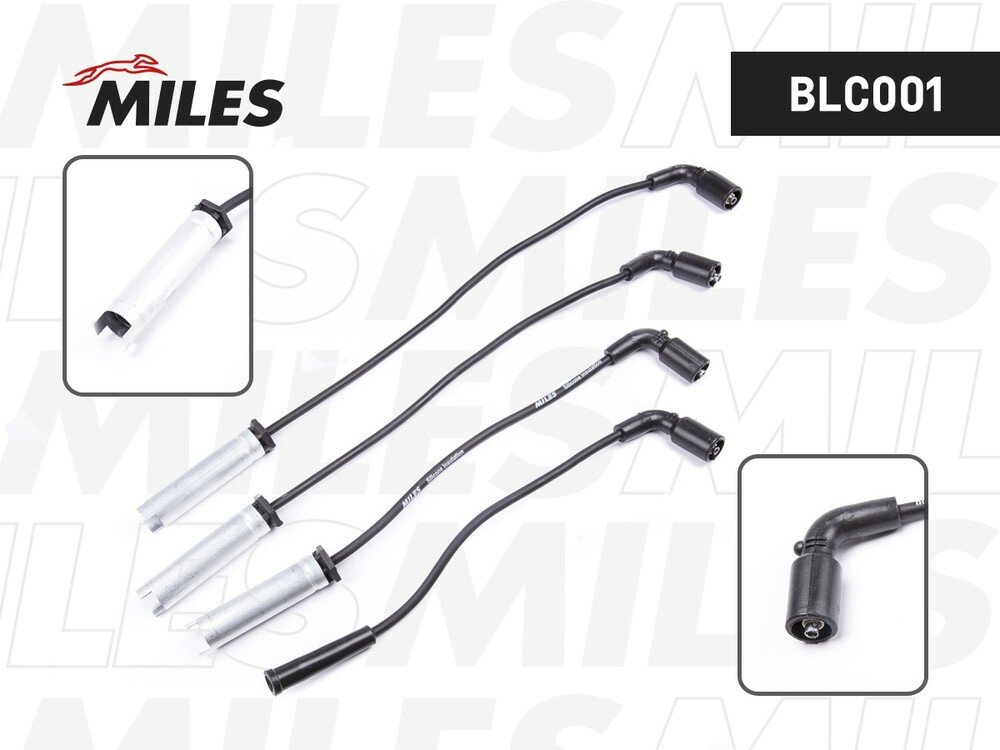 Комплект проводов зажигания MILES BLC0001 Chevrolet Aveo, Lanos 1.4, 1.6 Sohc