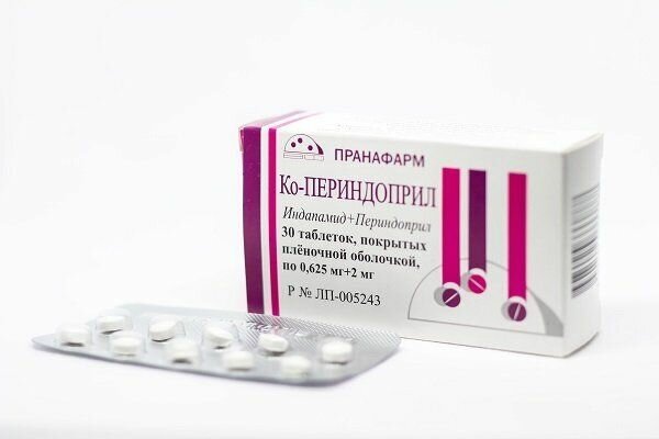 Ко-Периндоприл таблетки п/о плен. 0,625мг+2мг 30шт