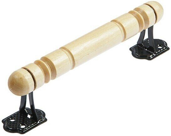 Ручка-скоба для бани NOEZ из березы, РС200-ТР-S, оксид, 255х70х30 мм