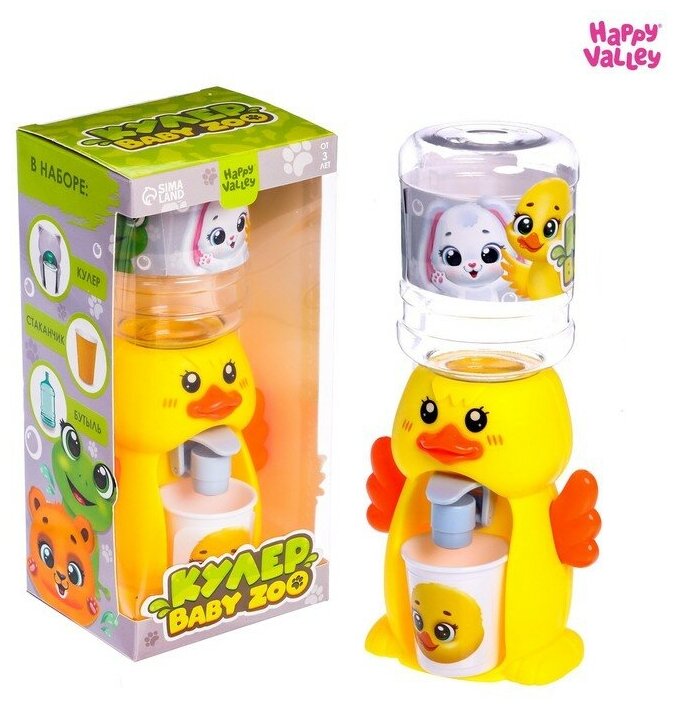 Кулер детский для воды Happy Valley «Baby zoo», утёнок, 185 мл