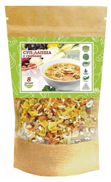 Organic Food Суп-лапша с грибами, 100 гр