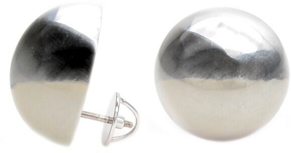 Серьги пусеты, серебро, 925 проба, родирование