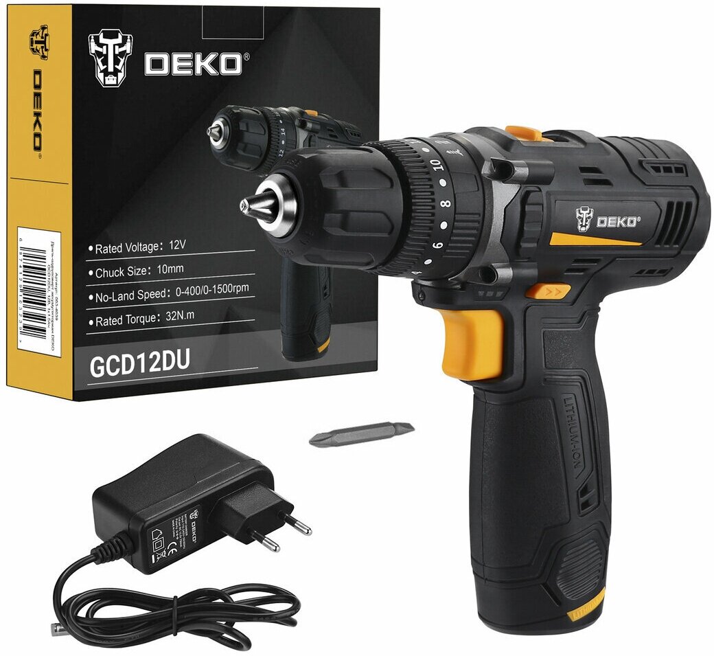 Аккумуляторная дрель-шуруповерт DEKO gcd12du 063-4039