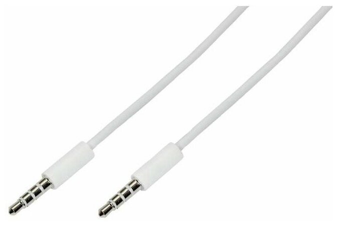 Аудиокабель Rexant 3,5 мм штекер-штекер 0.5 м, белый {18-1105} (1 шт)