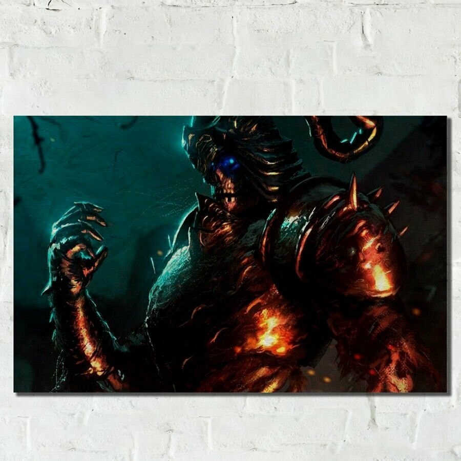 Картина интерьерная на рельефной доске, рисунок ОСП игра Dark Souls 2 Scholar of The First Sin - 11488