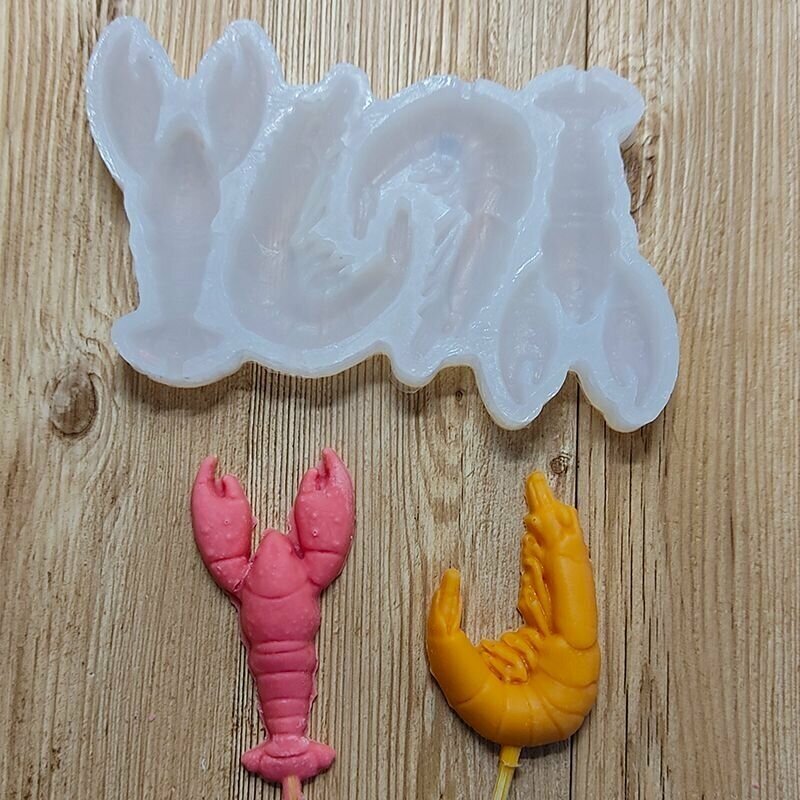 Молд силиконовый Brilliant Mold. Форма Креветки леденцы