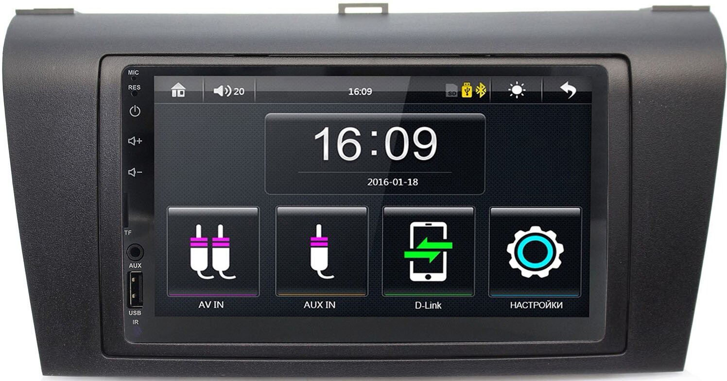 Магнитола в штатное место 2 din Mazda 3 (BK), Axela 2003-2009 (черная, текстурная) OEM 2783-RP-MZ3D2-352 MP5