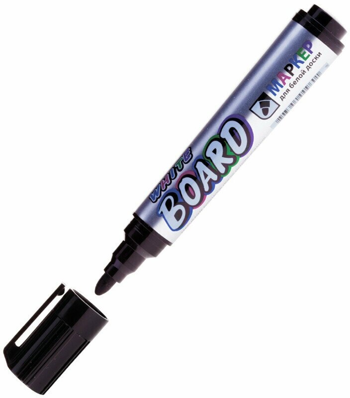 Маркер для белых досок Crown "Multi Board Comfort" черный, пулевидный, 3мм, 208933