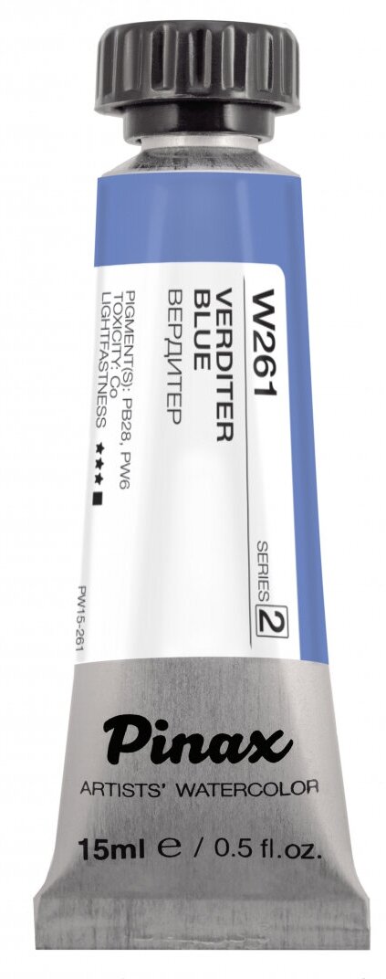 Pinax Акварель "Artists" в тубе, 15 мл, №W261 цвет Вердитер sela25