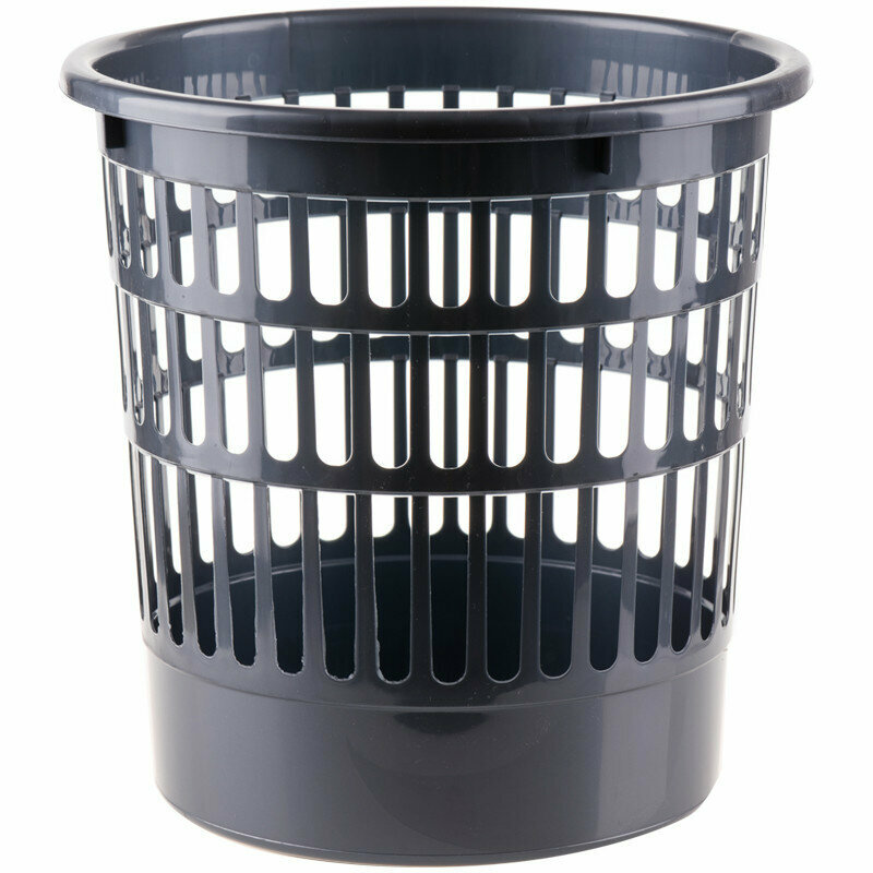 Корзина для бумаг OfficeClean, 09л, сетчатая, серая, 299872