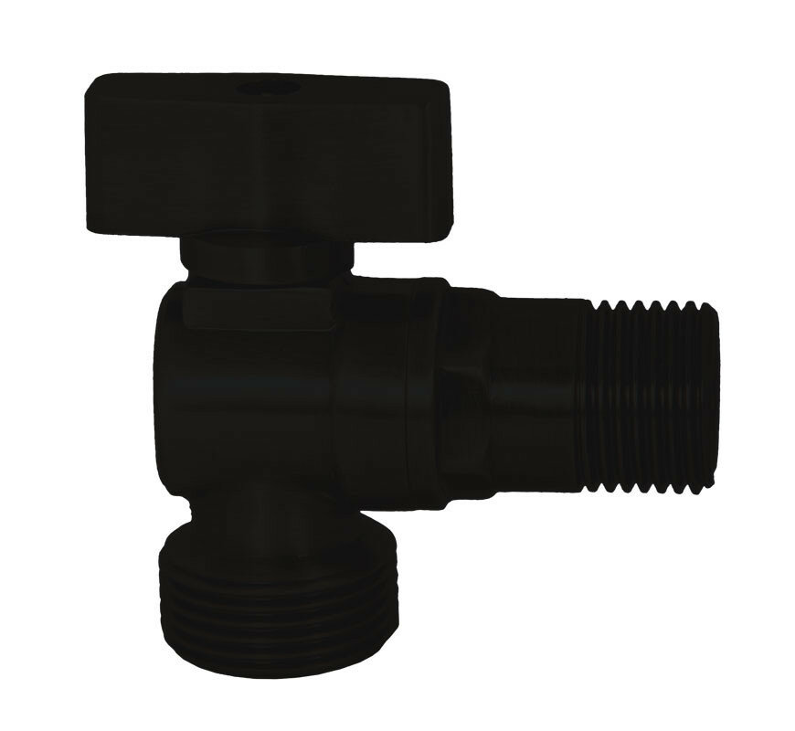 274 Кран KAISER 1/2"х3/4" угловой черный