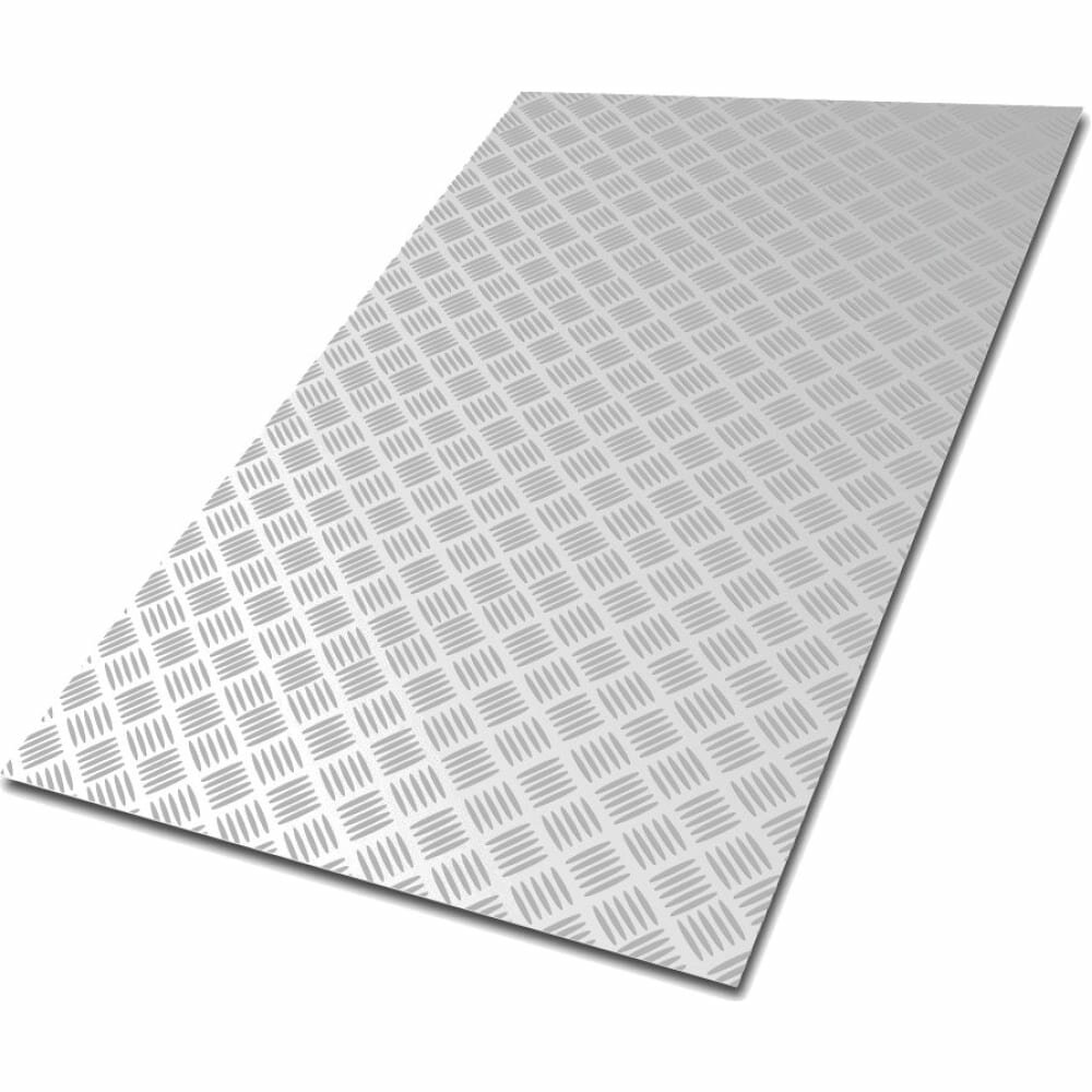 Алюминиевый рифленый лист квинтет металлсервис 600x600x1.5 мм 1247882 серый цвет повышенная коррозионная стойкость