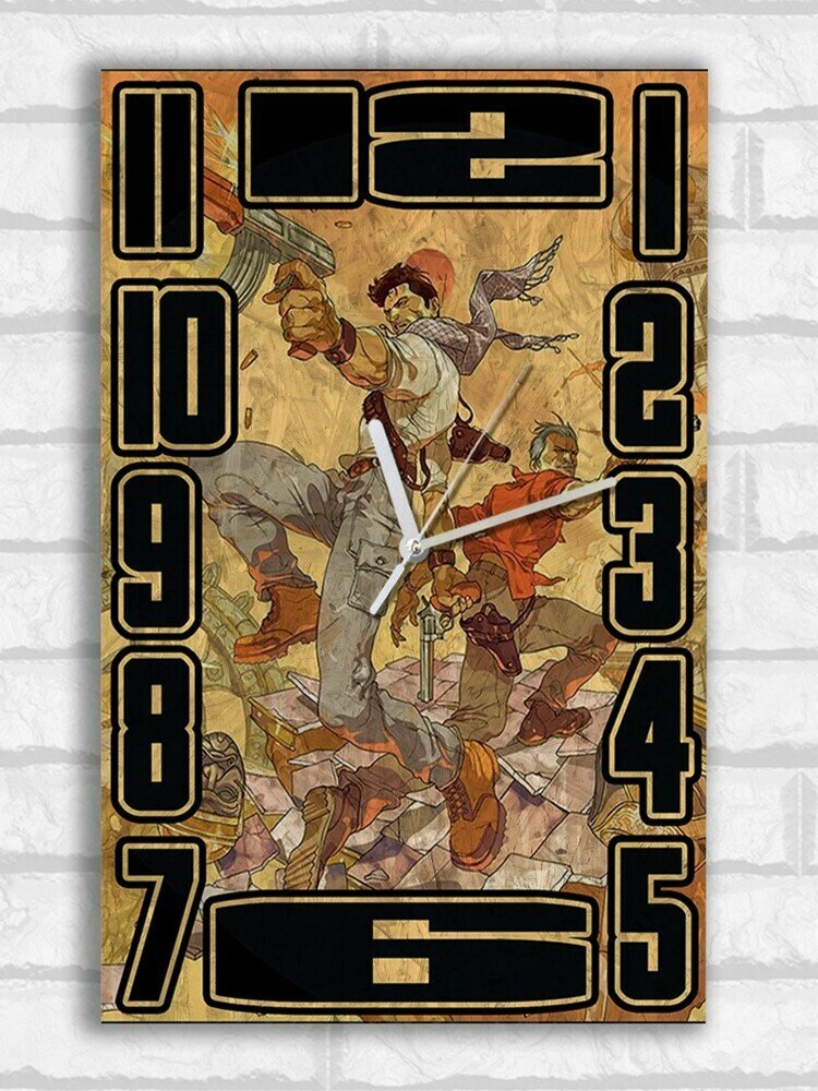 Настенные бесшумные часы ОСП, игра Uncharted 3 - 589