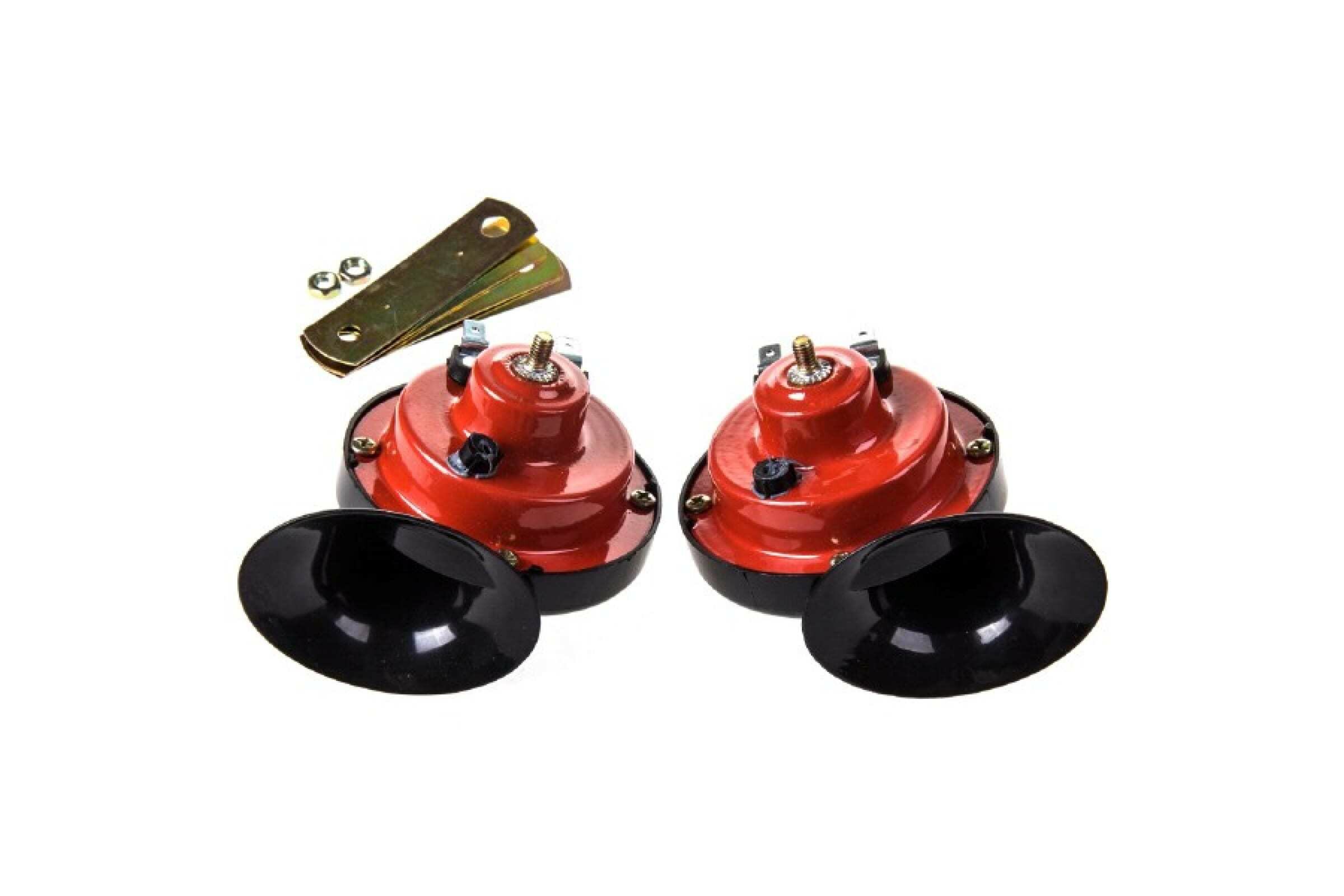 Сигнал звуковой GTR-99 RED электрический 85мм "улитка" 410/510Hz 110dB (2шт) 12V GMP