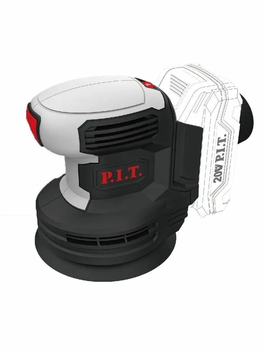 Шлифмашина аккумуляторная эксцентриковая P.I.T. OnePower PDS20H-125A SOLO (без АКБ и ЗУ) 20В, 125мм, Li-Ion, 6000-11000об/мин