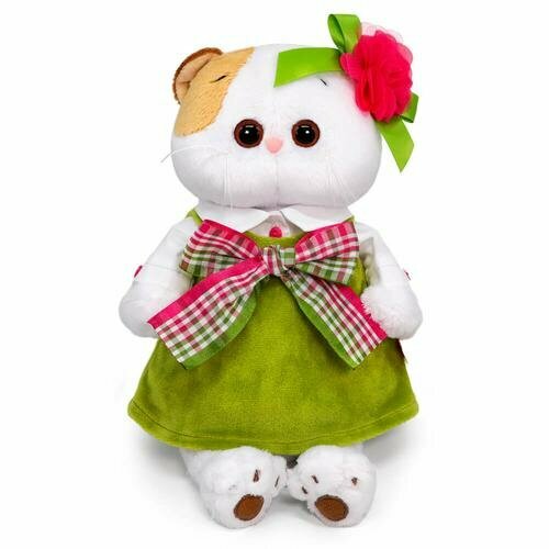 Budi Basa Мягкая Игрушка Кошечка Ли-Ли в бархатном сарафане (24см, в подарочной коробке) LK24-073, (