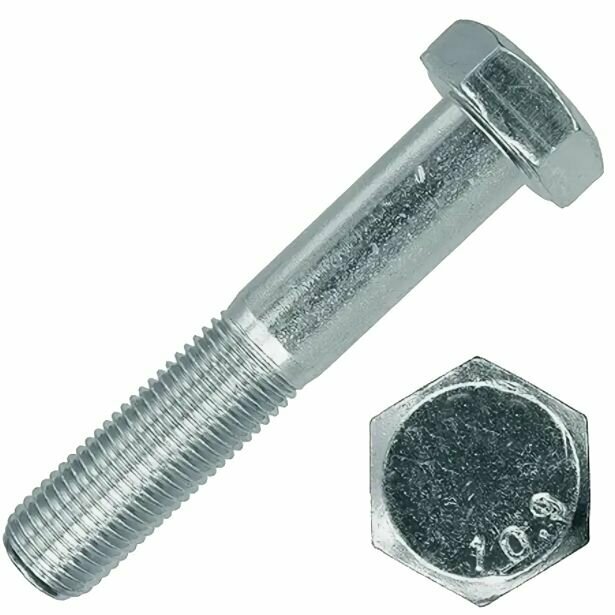 Болт DIN931 М8х65 высокопрочный оцинкованный 10.9 50 шт.