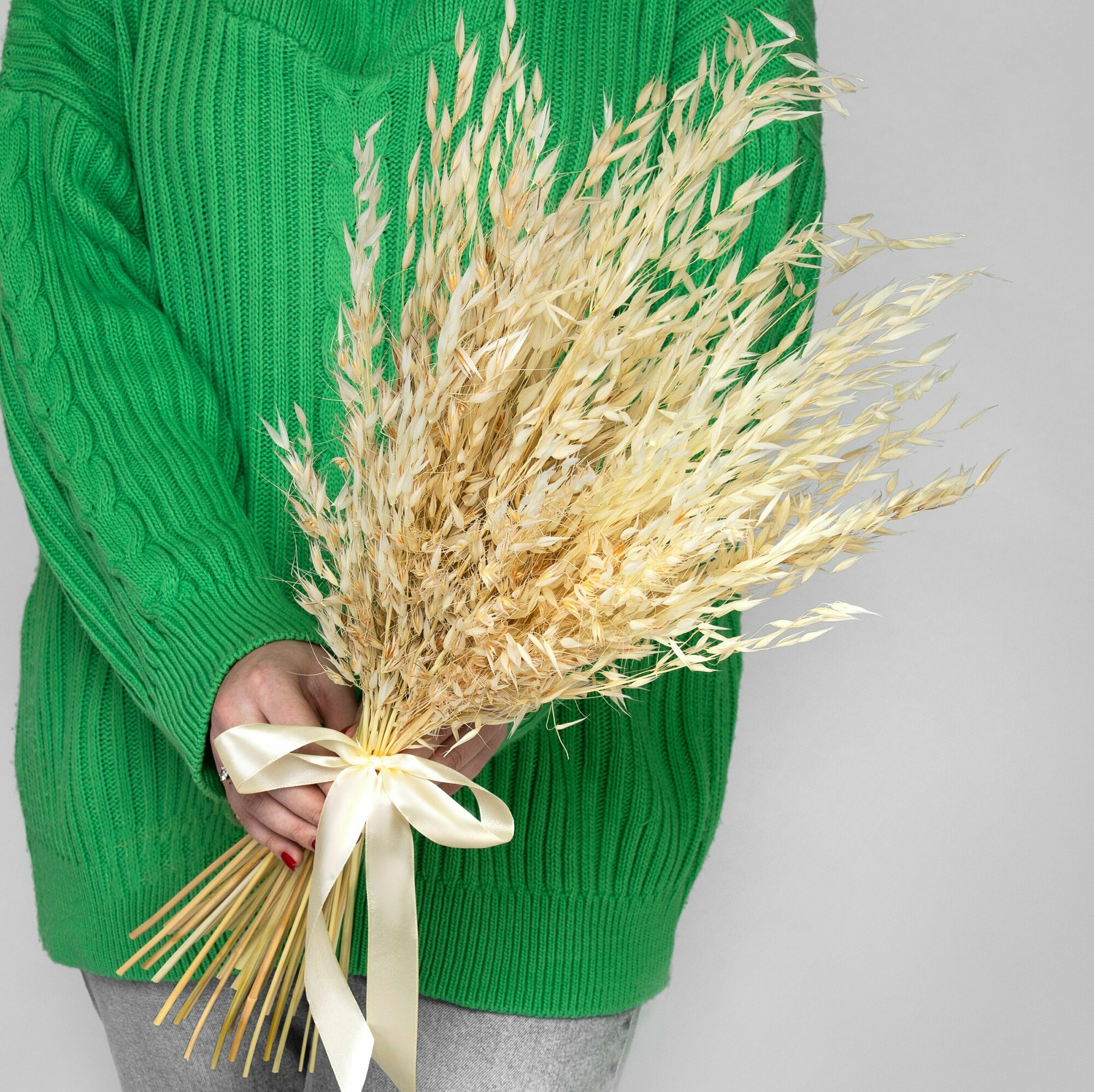 Букет "Белый Овес" сухоцвет средний