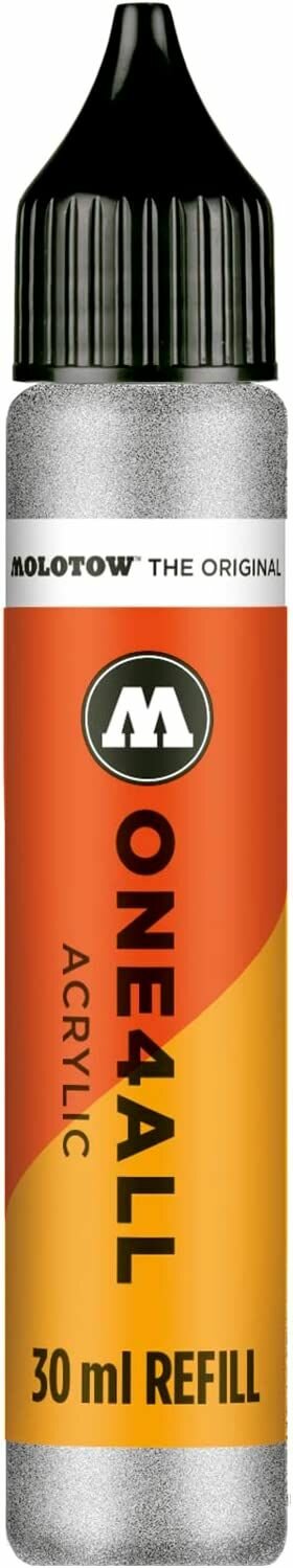 Акриловая заправка - краска Molotow One4all 30 мл 693227 #227 серебро