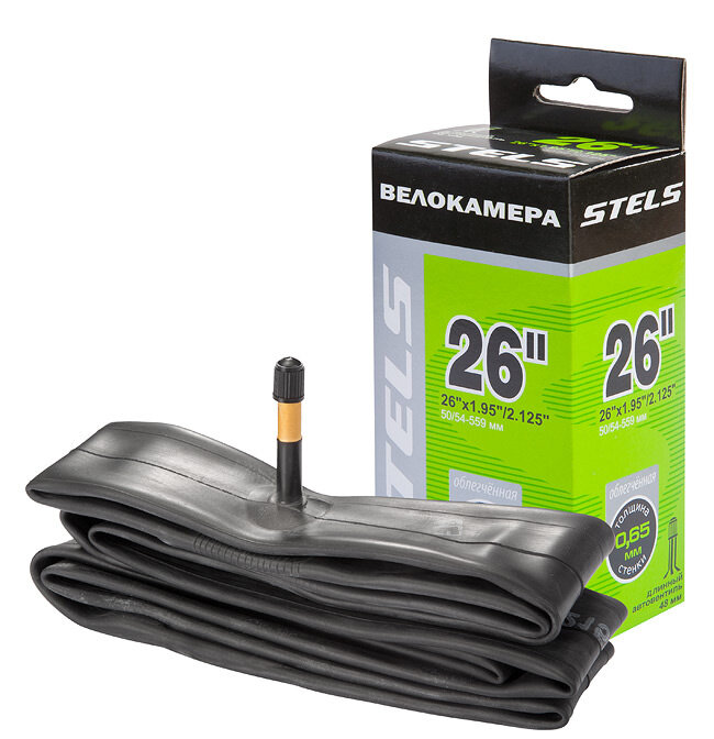 Велокамера STELS 26"x1.95"/2.125" автовентиль, в индивидуальной упаковке
