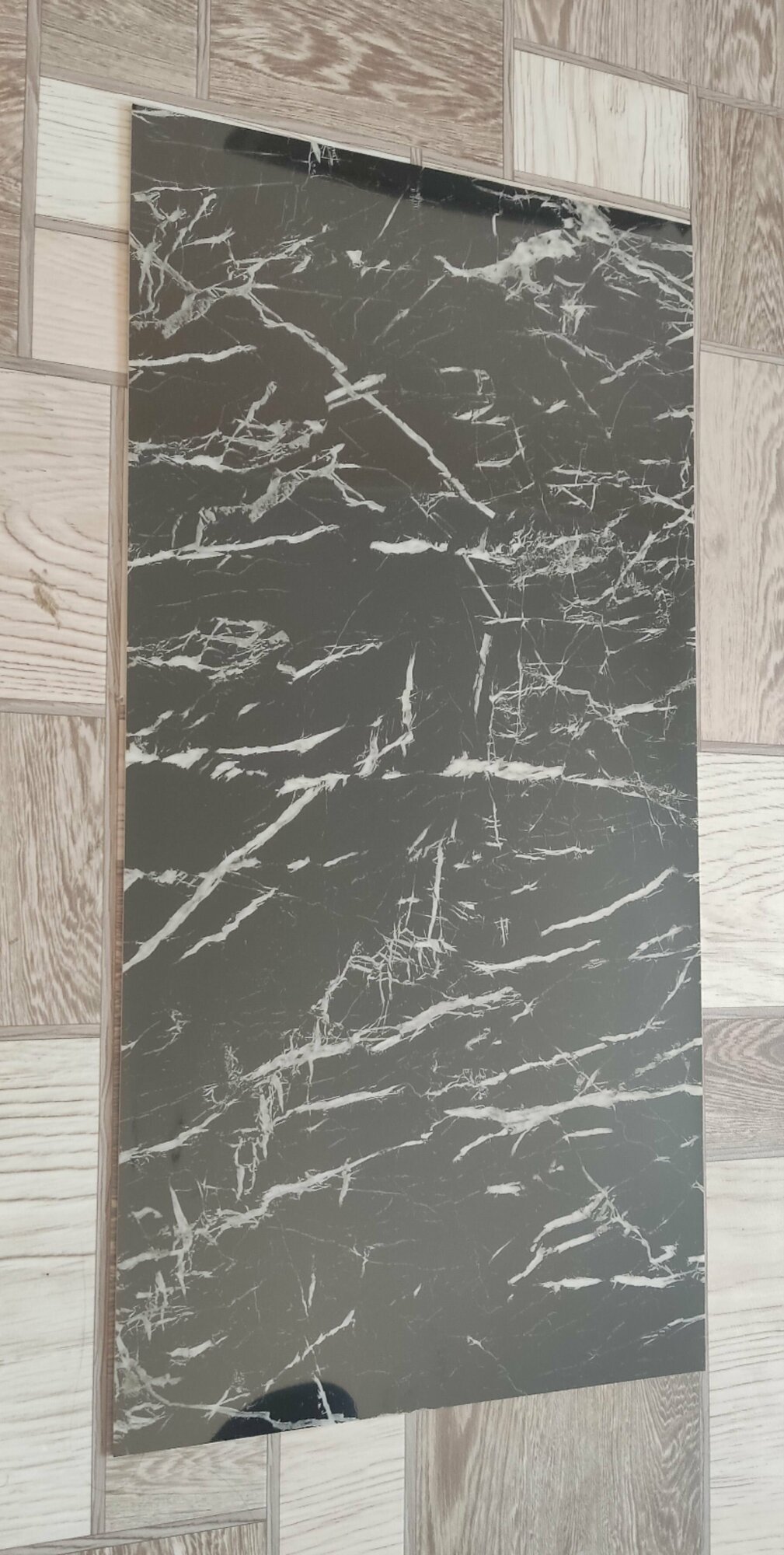 3D панель самоклеящаяся "Черный мрамор Z" 30х60см (30шт в уп.)