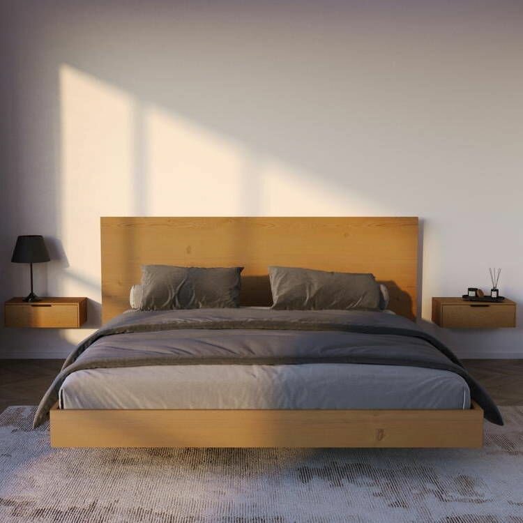 Парящая кровать 160х200 Юник цвет Ольха