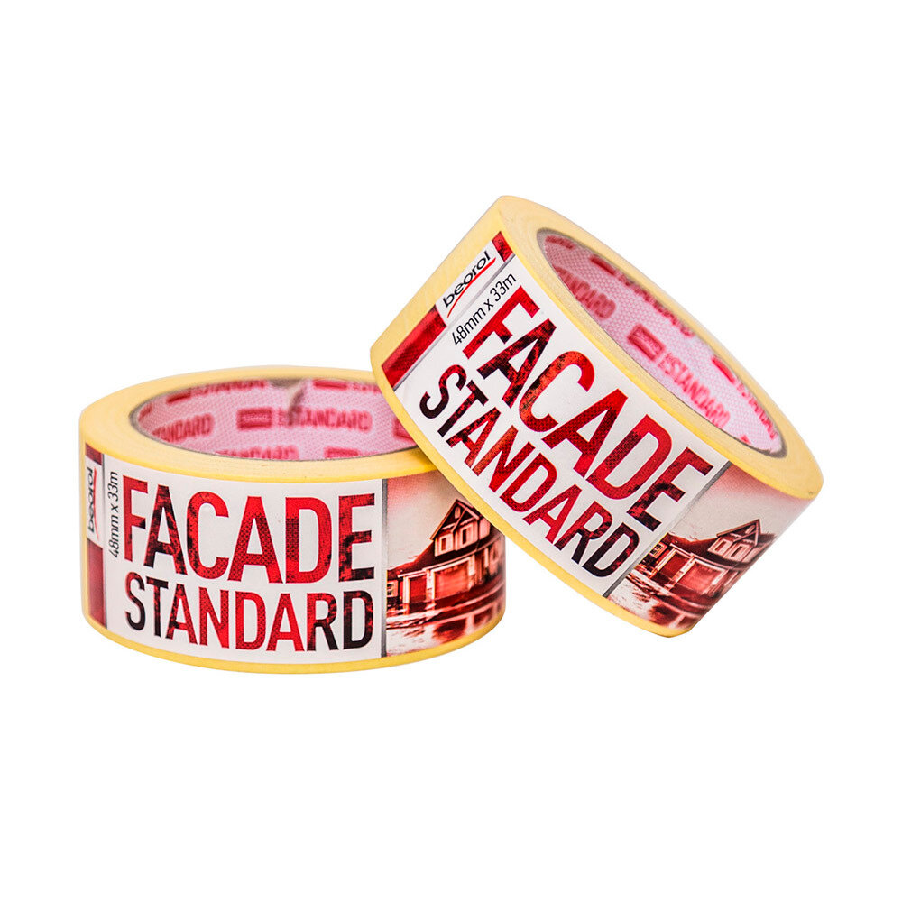 Лента малярная Beorol Standard для наружных работ желтая 48 мм 33 м