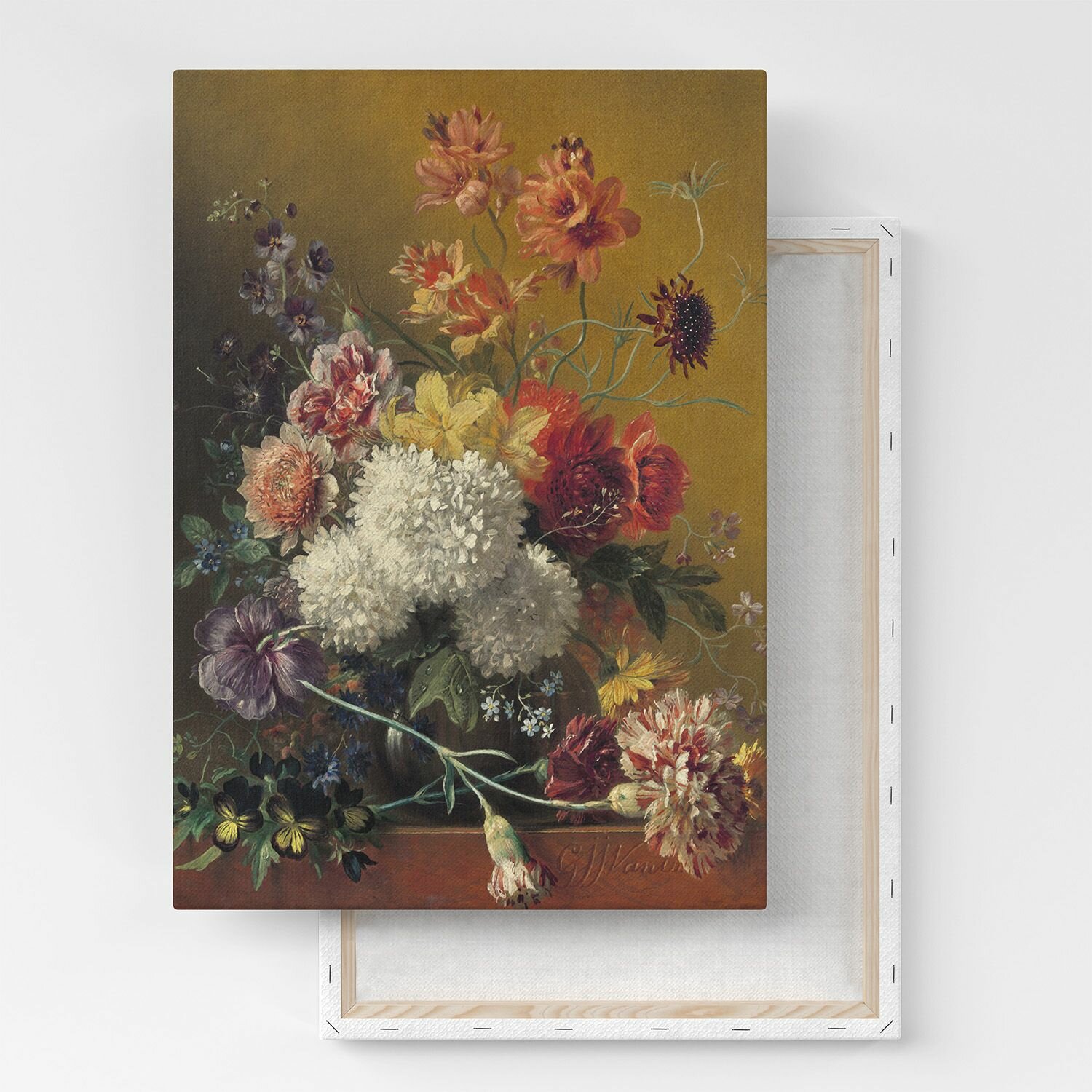 Картина на холсте, репродукция / Якоб ван Ос - Still Life with Flowers / Размер 30 x 40 см