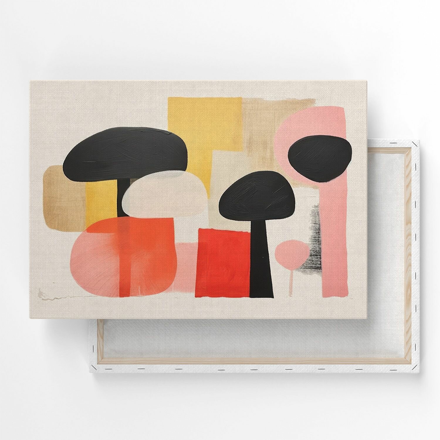 Картина на холсте, репродукция / Абстракция - Грибы / Размер 30 x 40 см