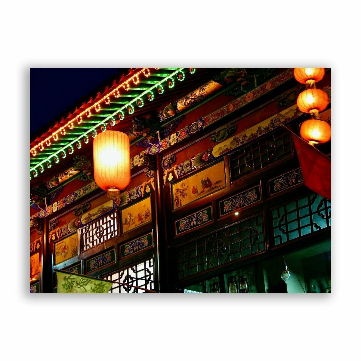 Постер, плакат на бумаге / Китайские фонарики / Размер 30 x 40 см