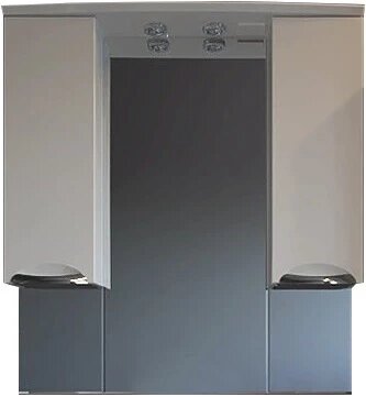 Зеркальный шкаф 94,2x102 см белый ASB-Mebel Мессина