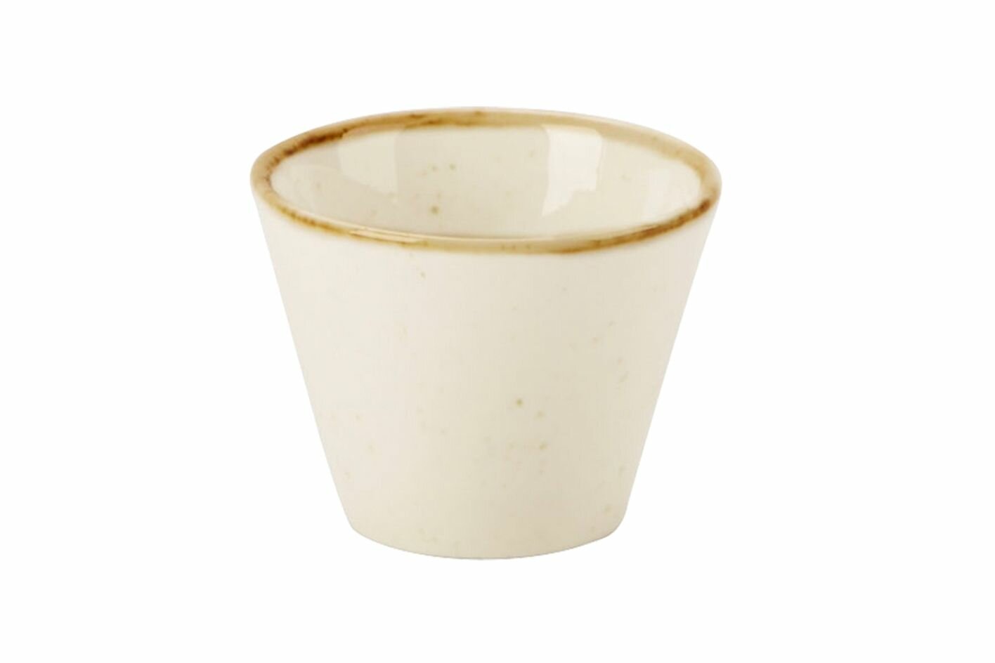 Соусник фарфоровый "Porland" круглый 50мл d-5,5см бежевый