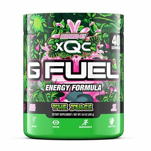 Сухой энергетик GFUEL THE JUICE XQC (Пунш: Апельсин, Ананас, Дыня), 40 порций, 280 г