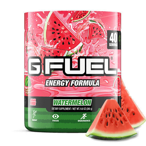 Сухой энергетик GFUEL Watermelon (Арбуз), 40 порций, 280 г