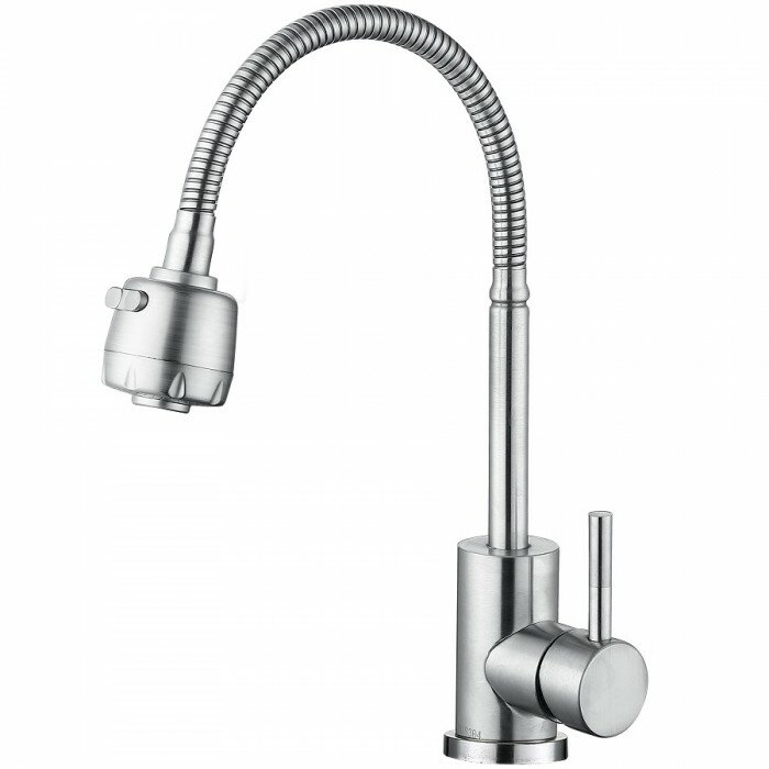 Смеситель для кухни с гибким изливом ViEiR V15022 Хром