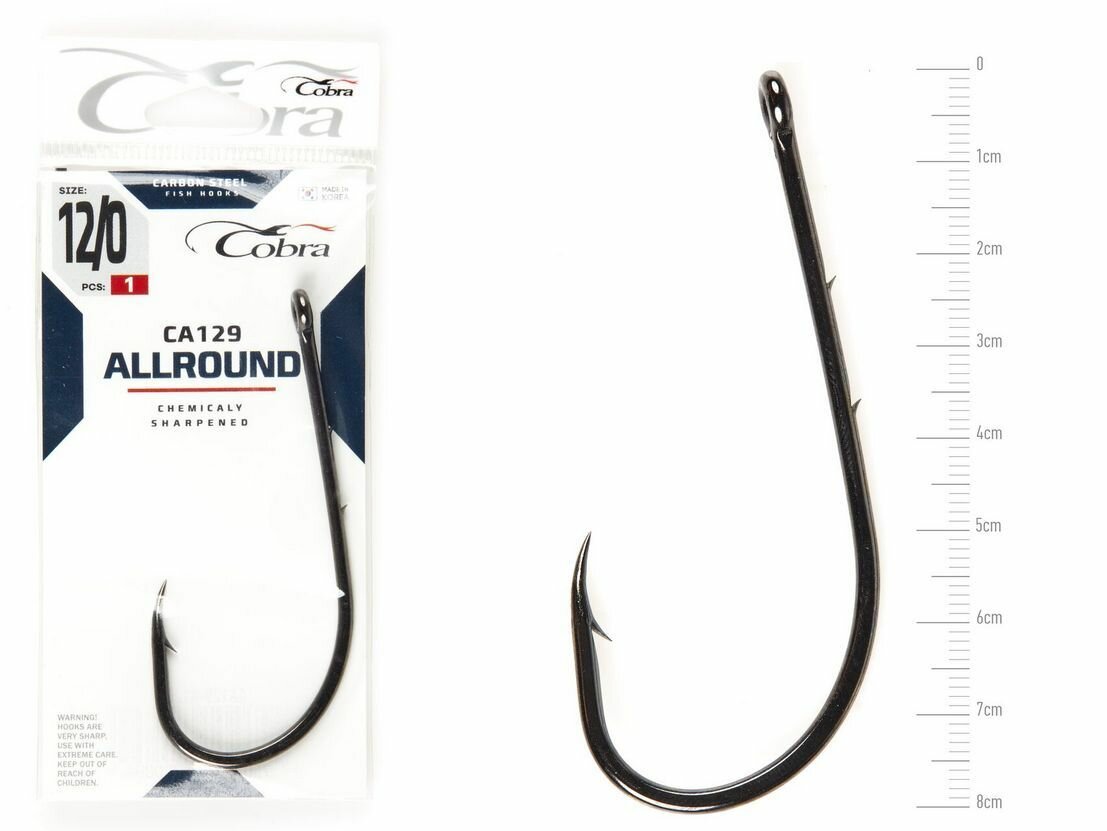 Крючки Cobra ALLROUND сер. CA129 разм. K012/0 2шт.