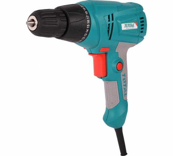 Дрель-шуруповерт TOTAL TD502106, 280 Вт, без аккумулятора