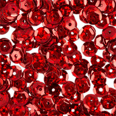 Пайетки россыпью "Zlatka" ZC 6 мм 10 г №03 красный