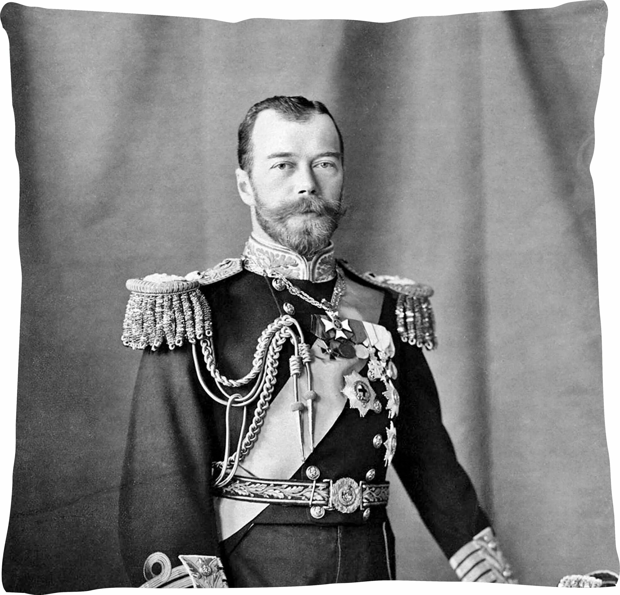 Подушка квадратная Николай II