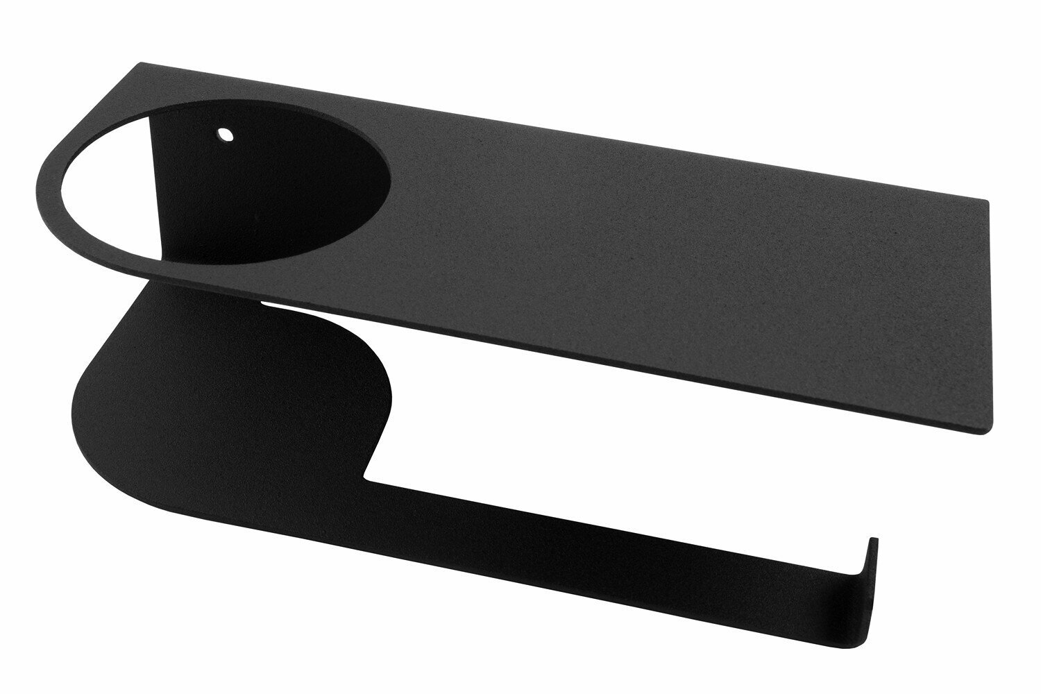 Держатель для туалетной бумаги и освежителя с полкой (сталь)