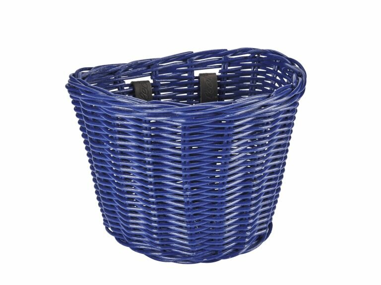 Корзина для велосипеда Electra Small Rattan Blue передняя на руль ротанговое до 3.6кг