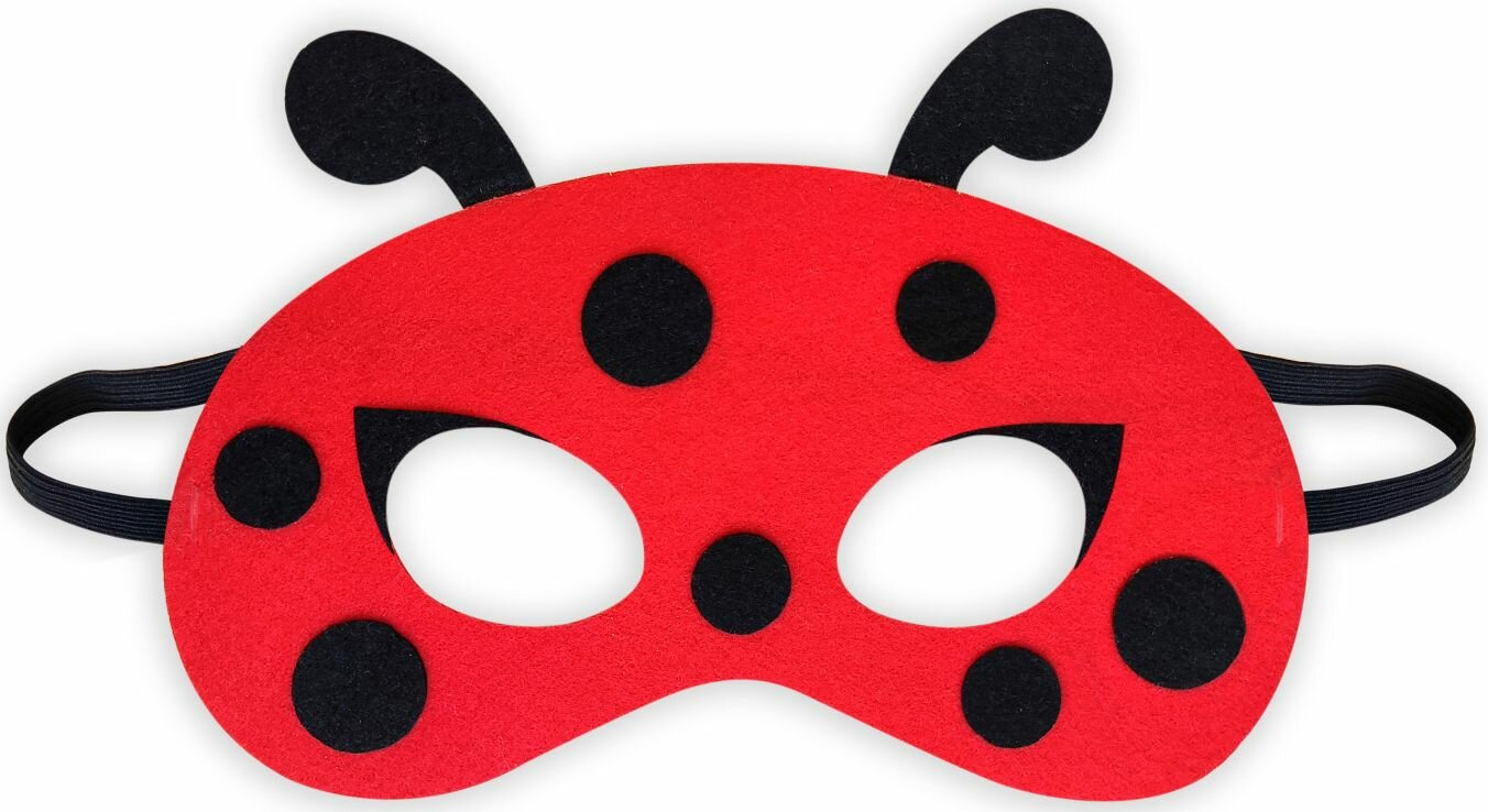 Маска из фетра "Божья коровка", карнавальный аксессуар для сюжетно-ролевых игр и детских праздников