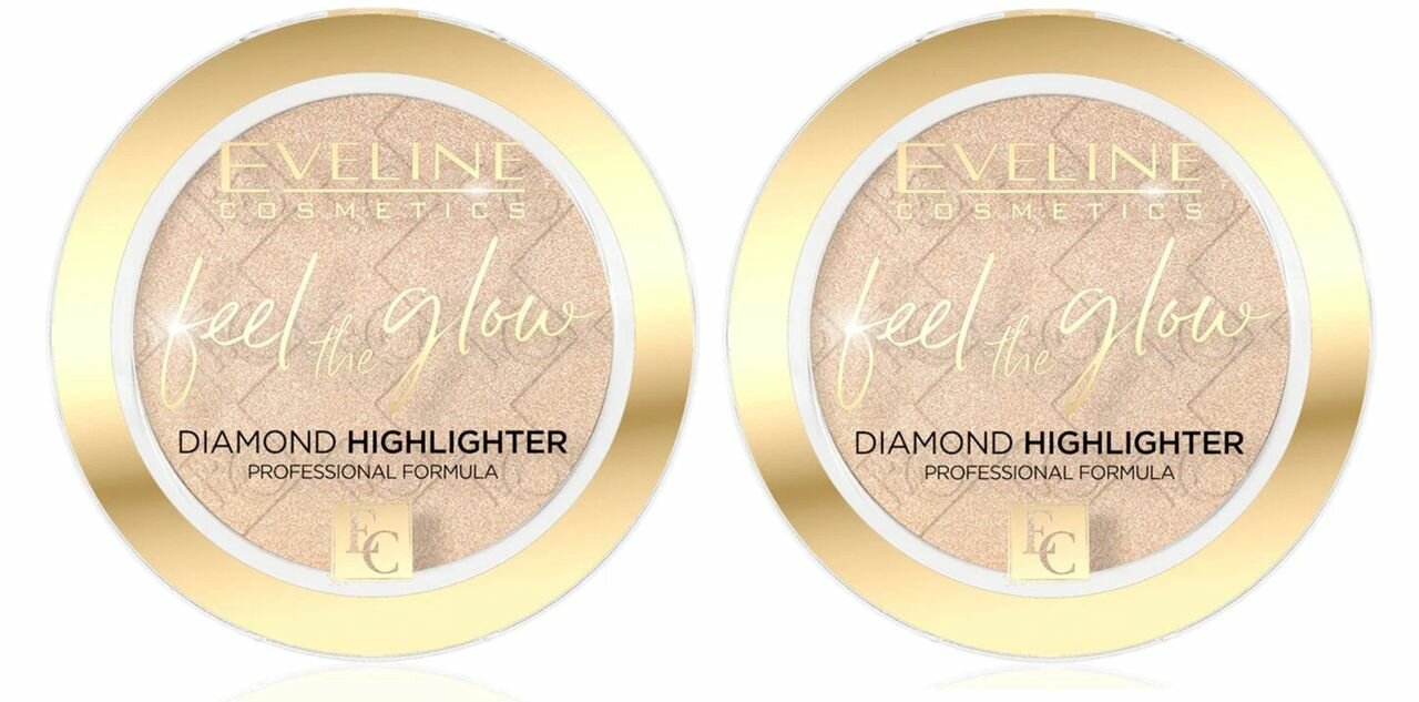 Eveline Cosmetics Хайлайтер Eveline Feel the Glow, 20 gold luminous, 4,2гр - 2 штуки