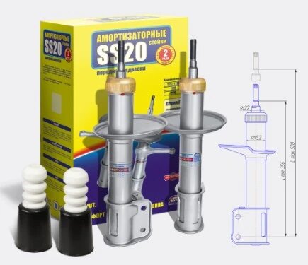 Стойка передней подвески "LADA Largus, Renault Logan" "SS-20" "Шоссе" (2 шт.)