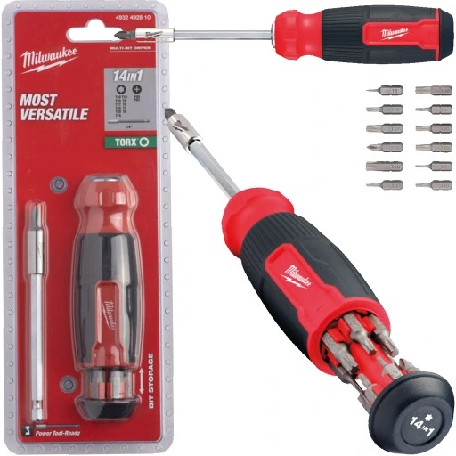 Отвертка TORX универсальная 14 в 1 Milwaukee 4932492810 с контейнером для бит в ручке