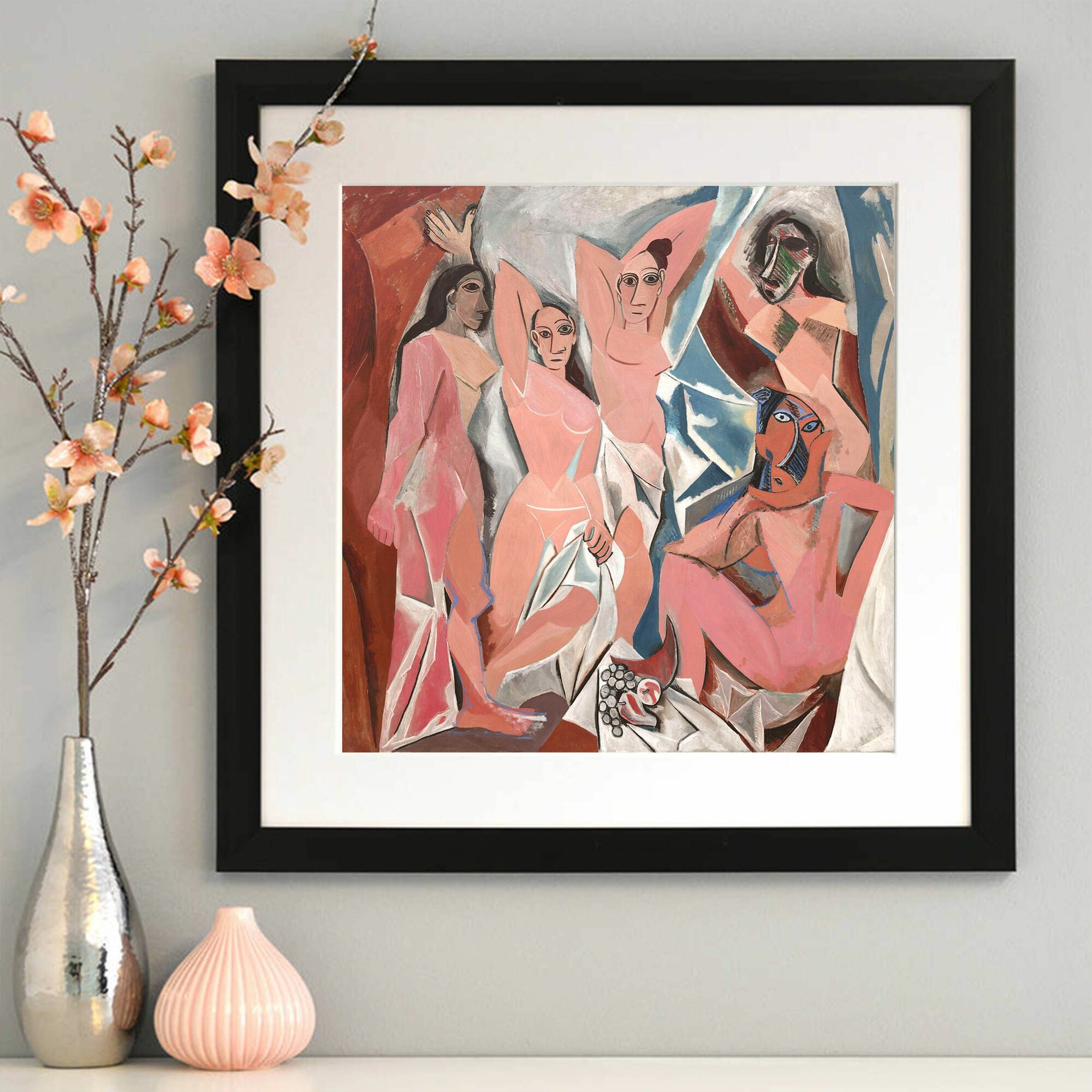 Репродукция картины Aвиньонские девицы Пабло Пикассо, без рамы, 60 x 60 см