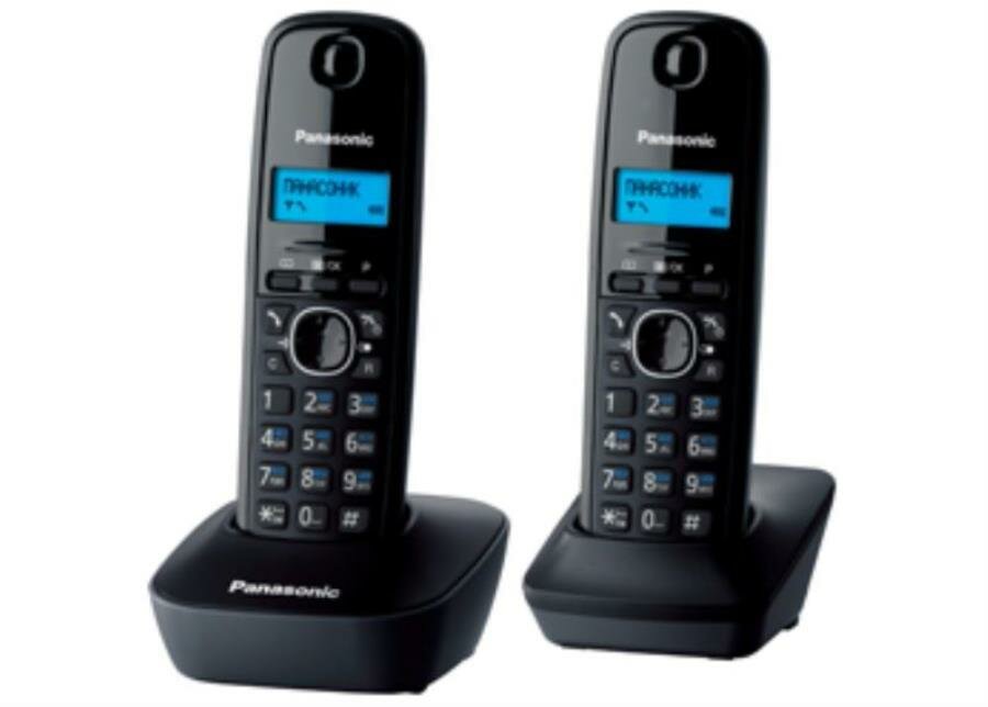 Panasonic KX-TG1612RUH - Беспроводной телефон DECT (радиотелефон) , цвет: серый