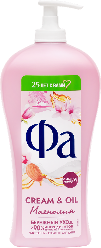 Крем-гель для душа ФА Cream&Oil Магнолия, 750мл