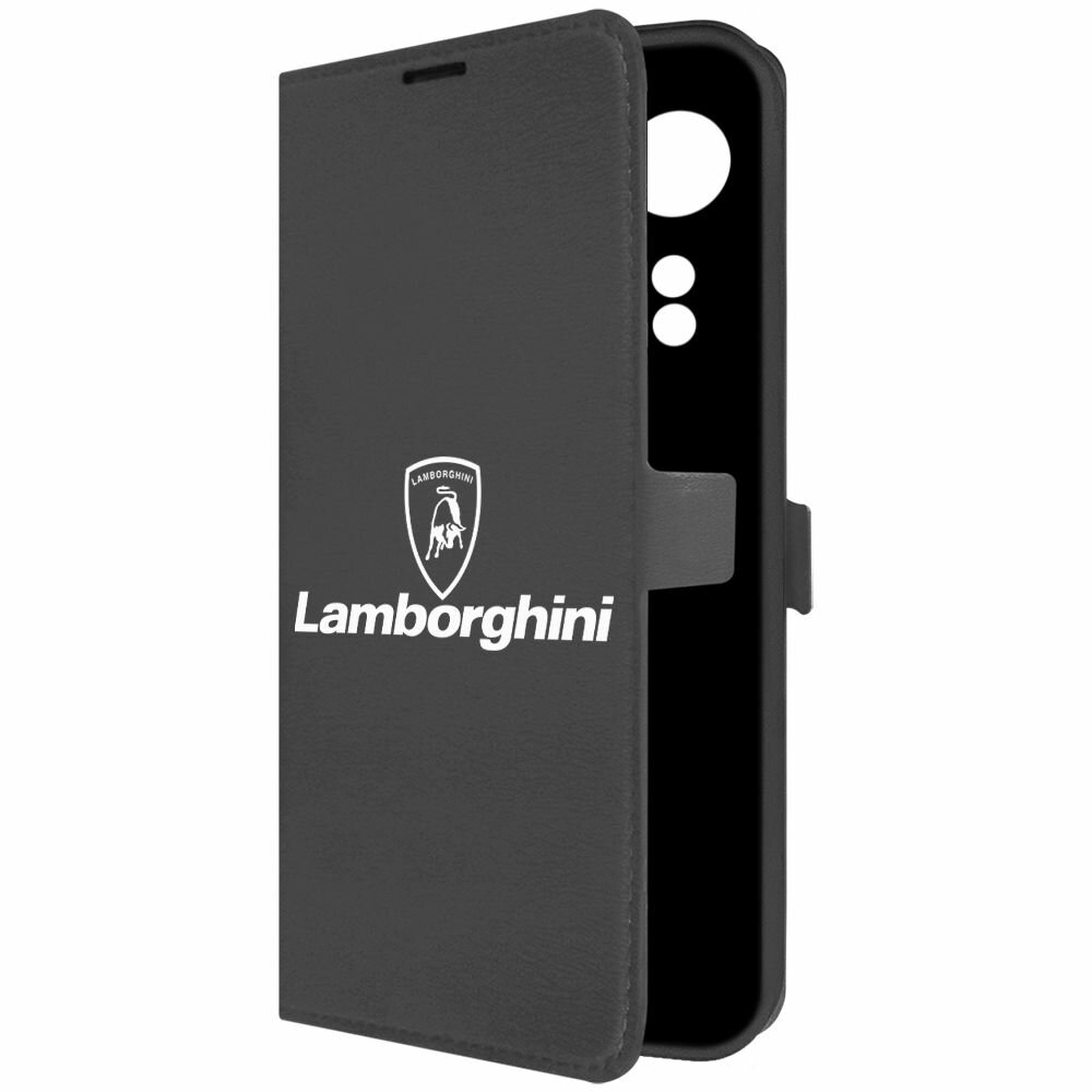 Чехол-книжка Krutoff Eco Book для Oppo A58 4G Lamborghini (Ламборгини) (черный)