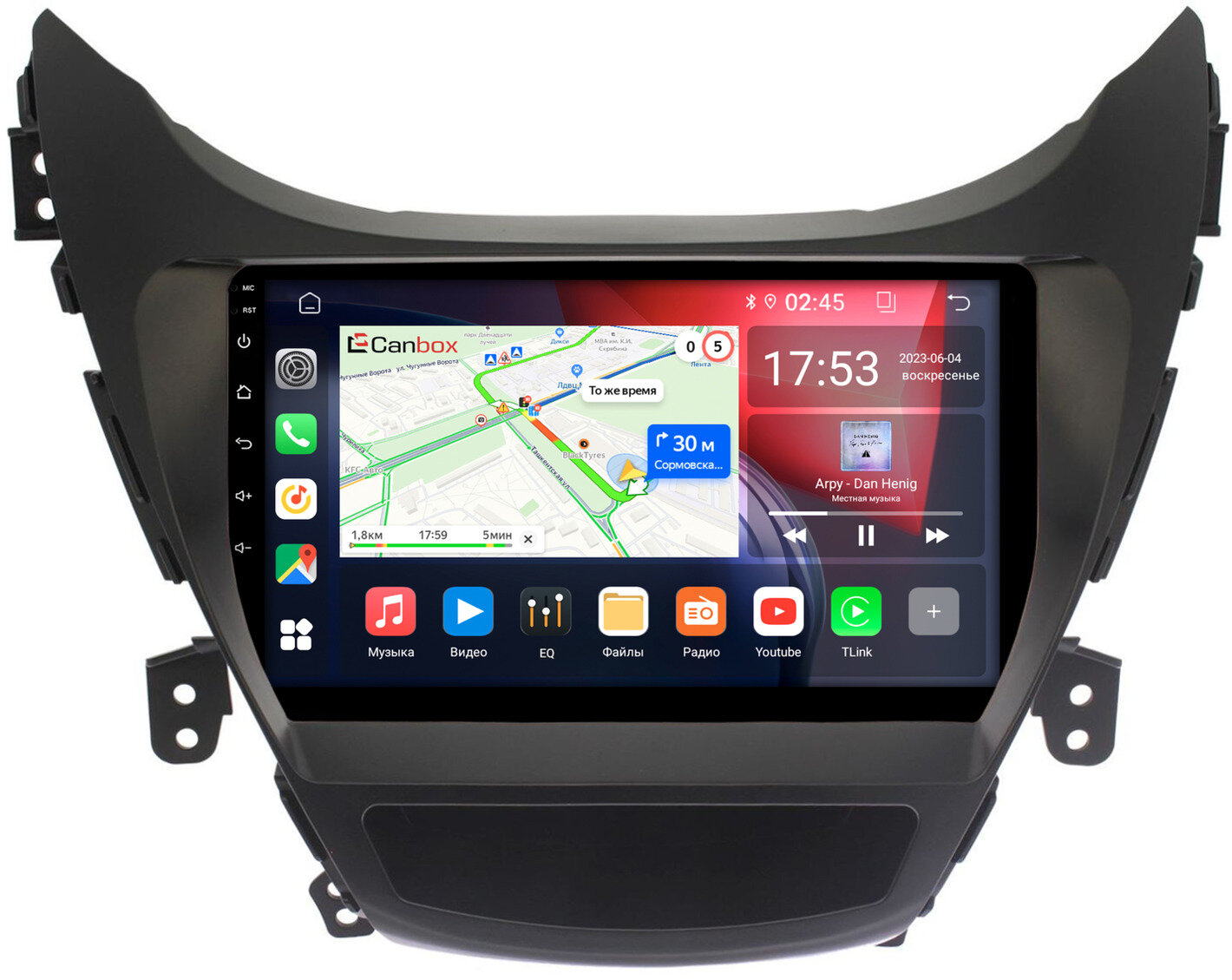 Штатная магнитола Canbox RS9-9113 для Hyundai Elantra 5 (MD), Avante 5 2010-2015 на Android 10 (IPS, DSP, CarPlay)